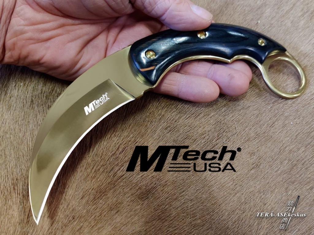 Mtech USA Kali Karambit Gold veitsi